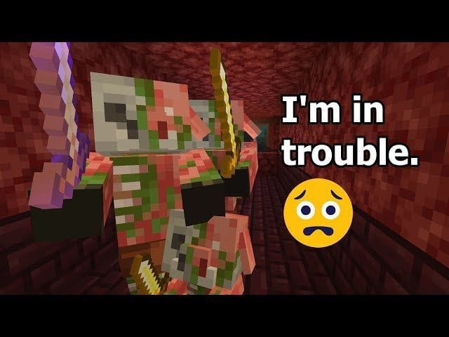 How to evade angry Zombified Piglins in Minecraft