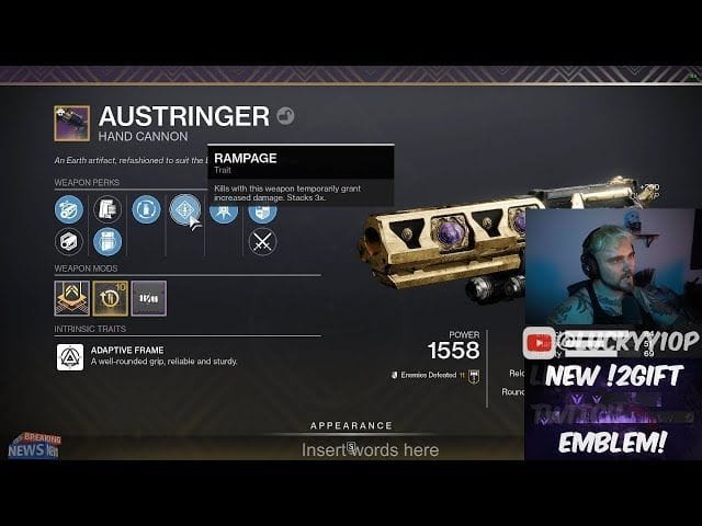 Austringer Hand Cannon in Destiny 2 Season of the Haunted: How to ...