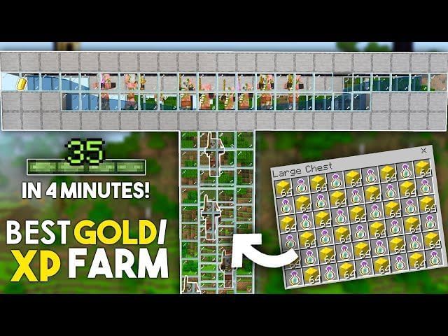 5 best gold farm designs for Minecraft Bedrock Edition