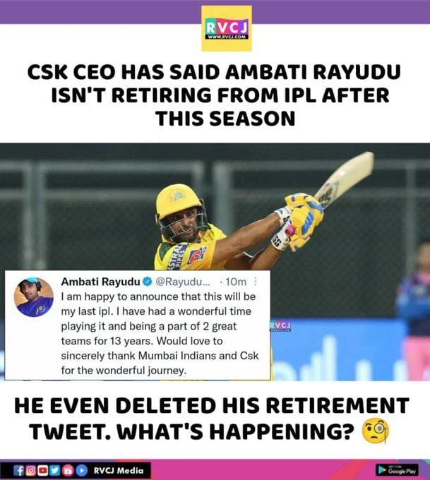 IPL 2022: "Please ban this cringe franchise permanently!"- Fans roast CSK after Ambati Rayudu ...