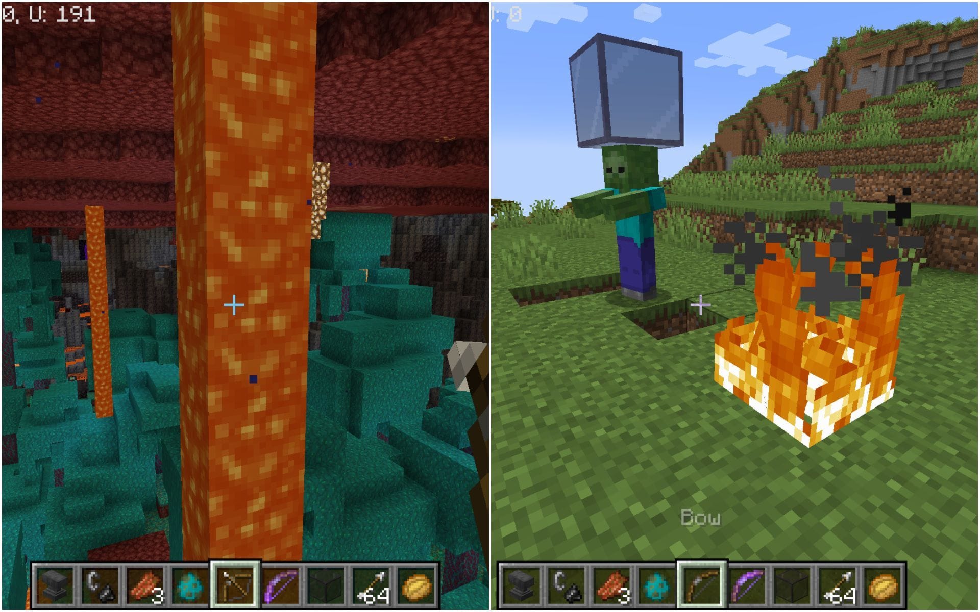 How to make flaming arrows in Minecraft?