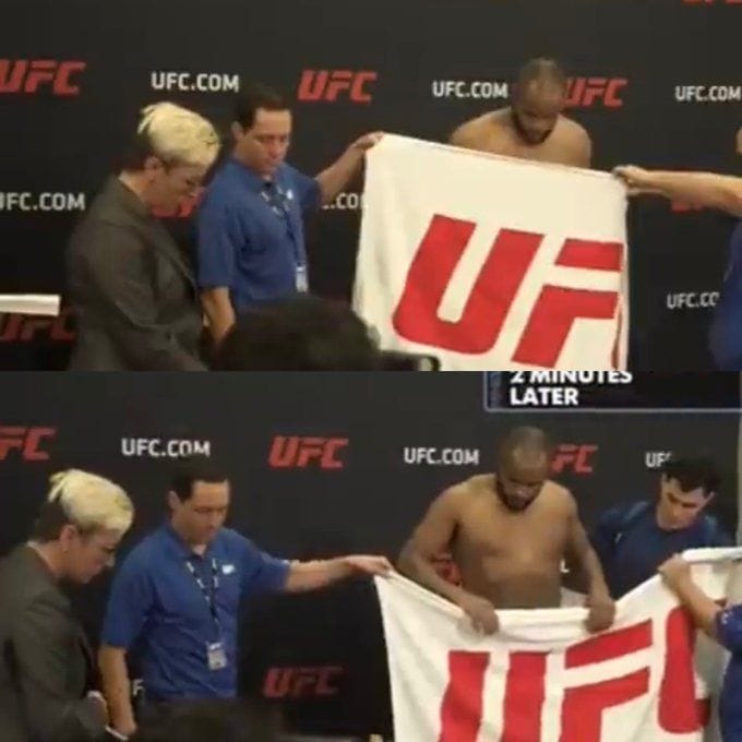 Fans roast Daniel Cormier for denying he held towel to make weight at ...
