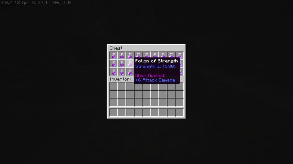 How to make a strength II potion in Minecraft