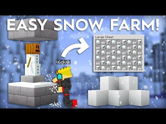 Minecraft how to make an automatic snow farm