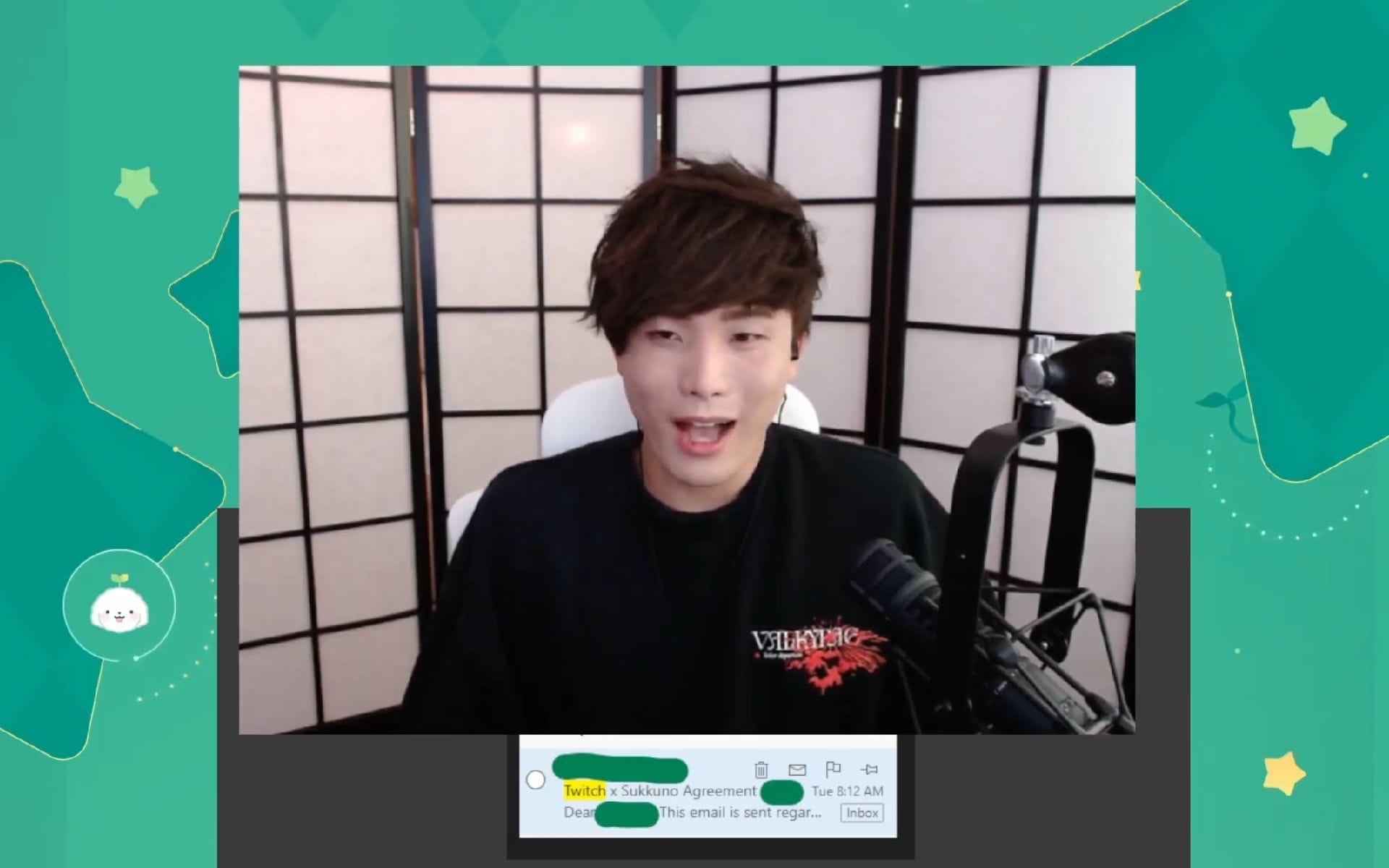 Sykkuno reveals that Twitch misspelt his name on the contract email