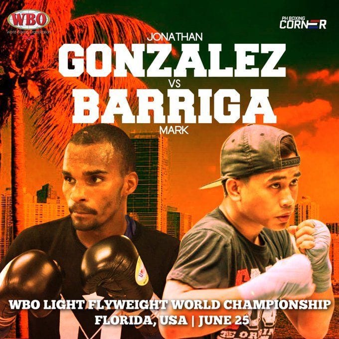 Jonathan Gonzalez vs. Mark Anthony Barriga date set