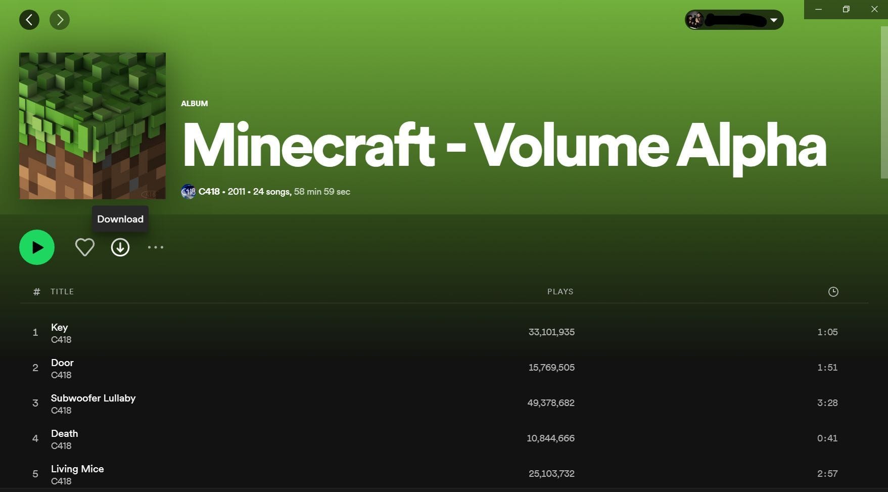 How to download the Minecraft, Volume Alpha album