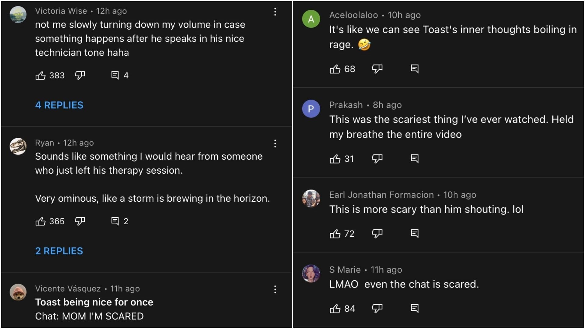 Fuslie shared her thoughts about Disguised Toast being nice