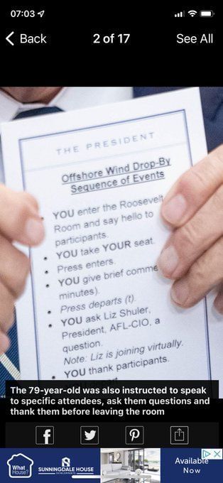 "YOU take your seat": Joe Biden note cards telling US President how to ...