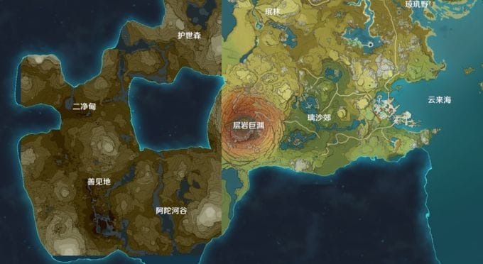 Upcoming Genshin Impact map Sumeru leaked ahead of official tease