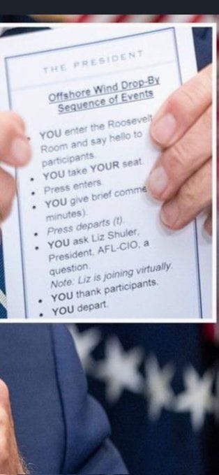 "YOU take your seat": Joe Biden note cards telling US President how to ...