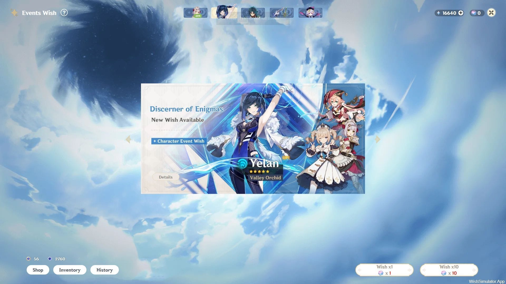 Genshin Impact wish simulator: How to pull unlimited times on Yelan banner