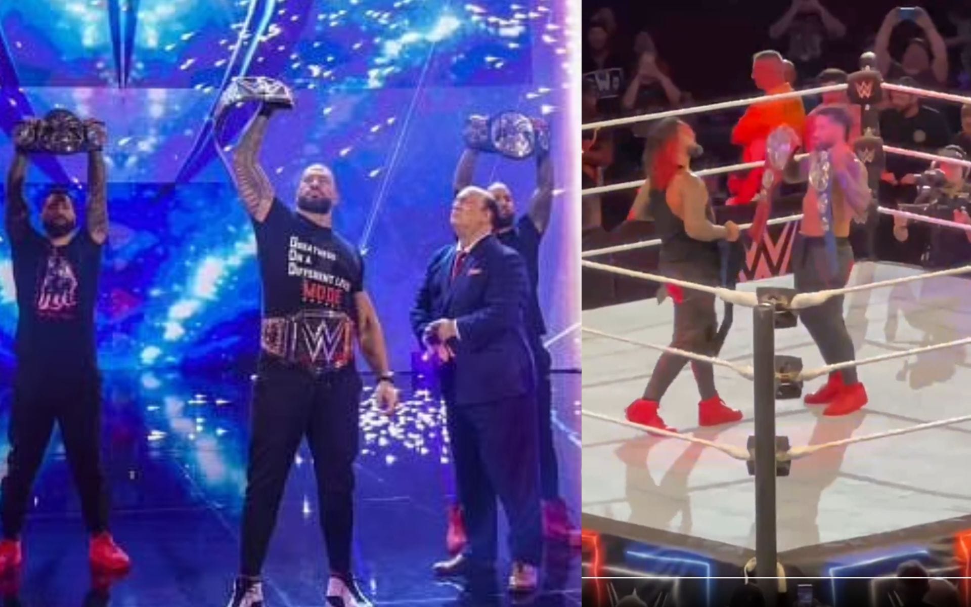 Watch: The New Day dance with fans during The Usos' entrance