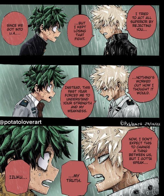 My Hero Academia Chapter 358: Bakugo debuts his new moves and weapons ...