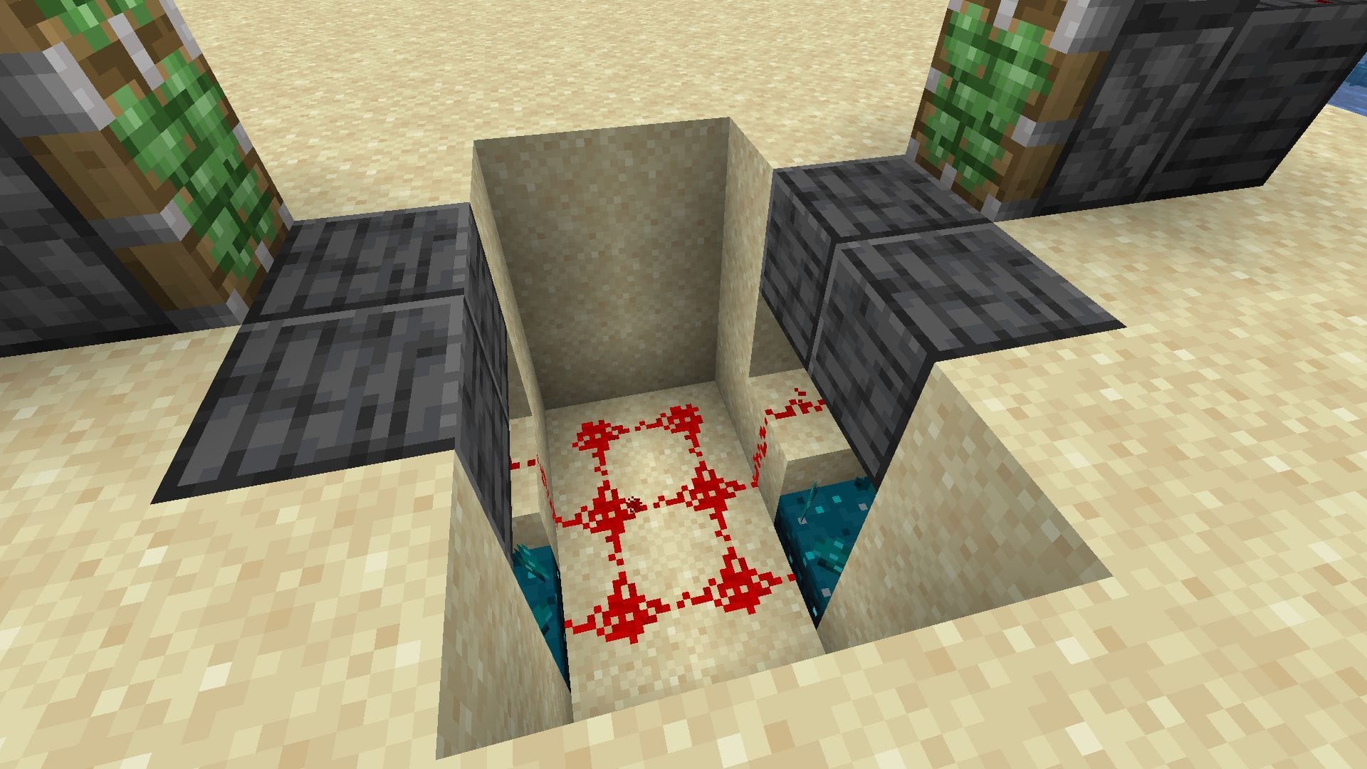 Minecraft 1.19 how to make a hidden wireless door