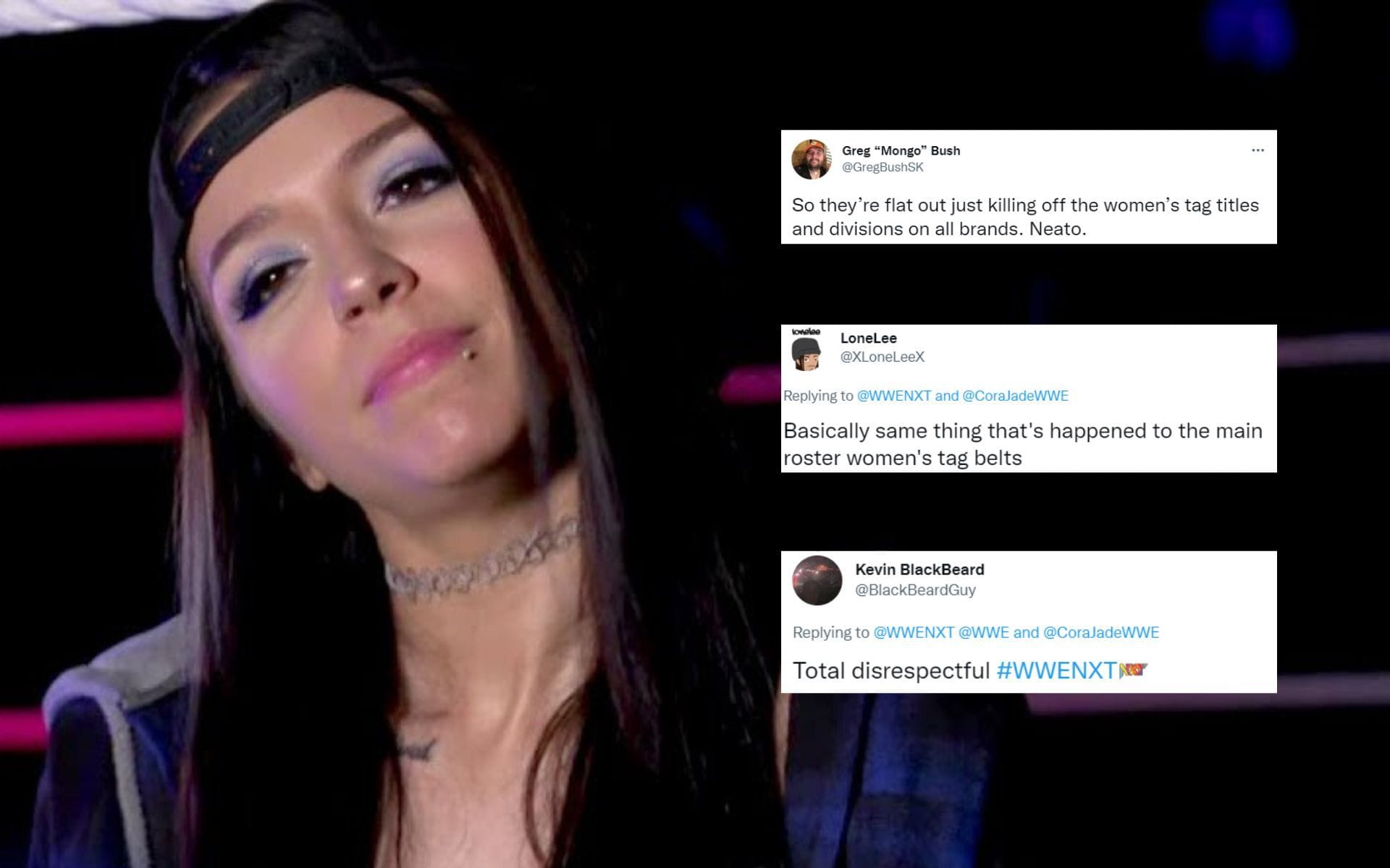 Wrestling World horrified with Cora Jade dumping NXT title in the trash