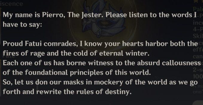 Pierro in Genshin Impact: Identity, Voice actor and more details