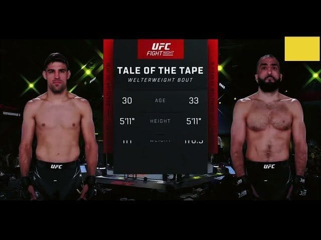 Sean Brady vs. Belal Muhammad: Height, weight, reach and record comparison