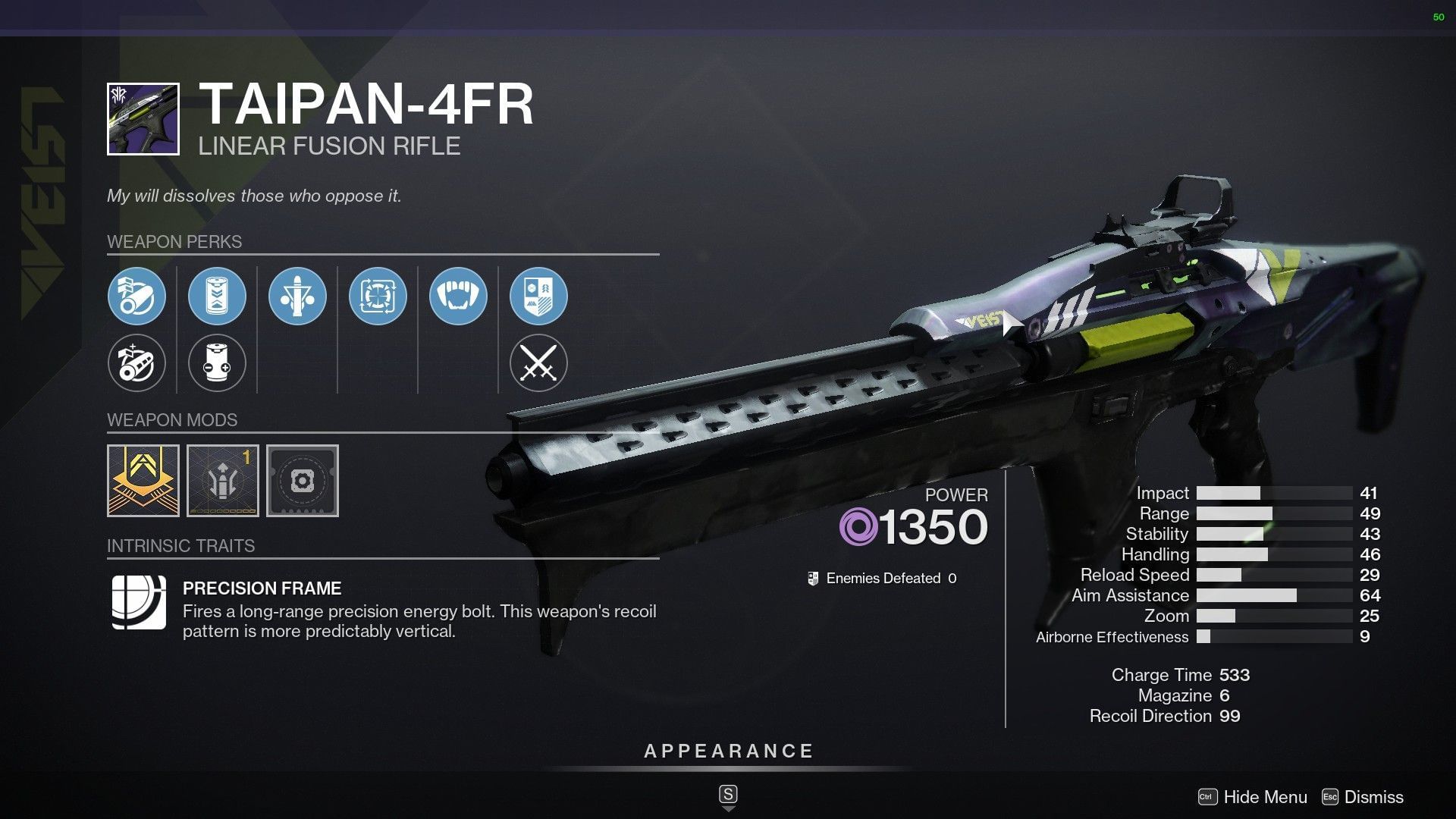 Destiny 2 players can pick up a god roll Taipan-4FR from Banshee right ...