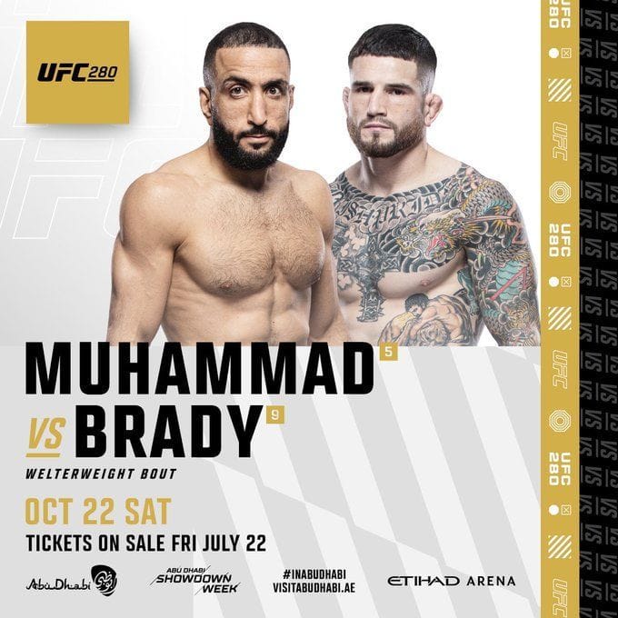 Sean Brady vs. Belal Muhammad: Height, weight, reach and record comparison