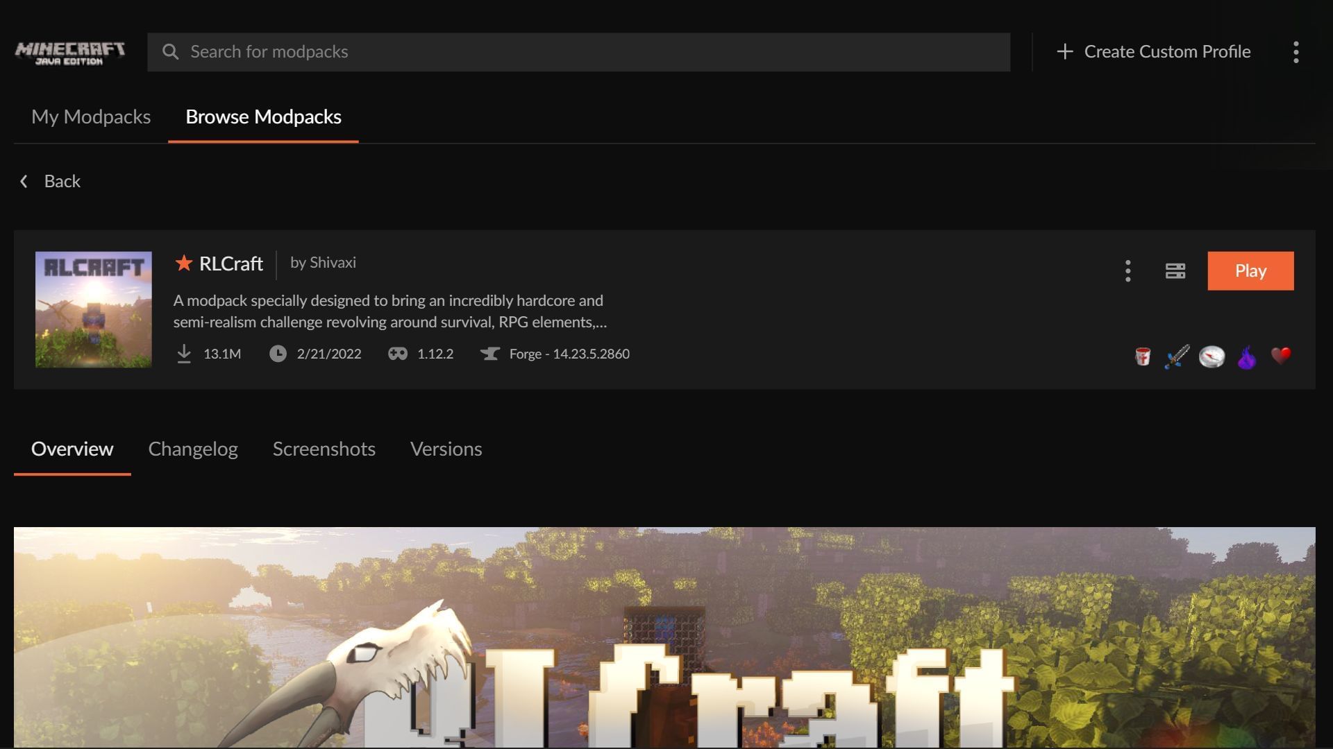 How to install RLCraft Minecraft modpack
