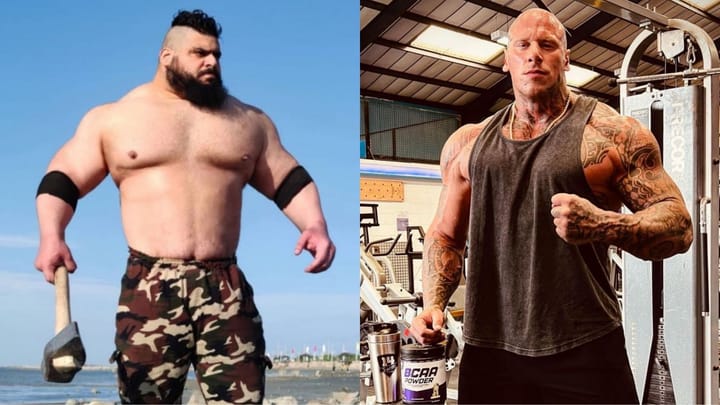 Comparing 'The Iranian Hulk' Sajad Gharibi and Martyn Ford's height and ...