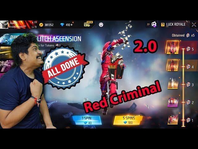 Red Top Criminal Bundle in Free Fire MAX: How to get, event duration ...