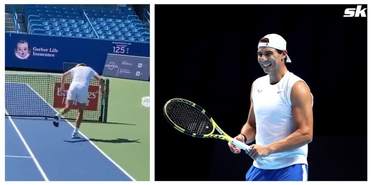 Watch: Rafael Nadal showcases his football skills in practice courts ...