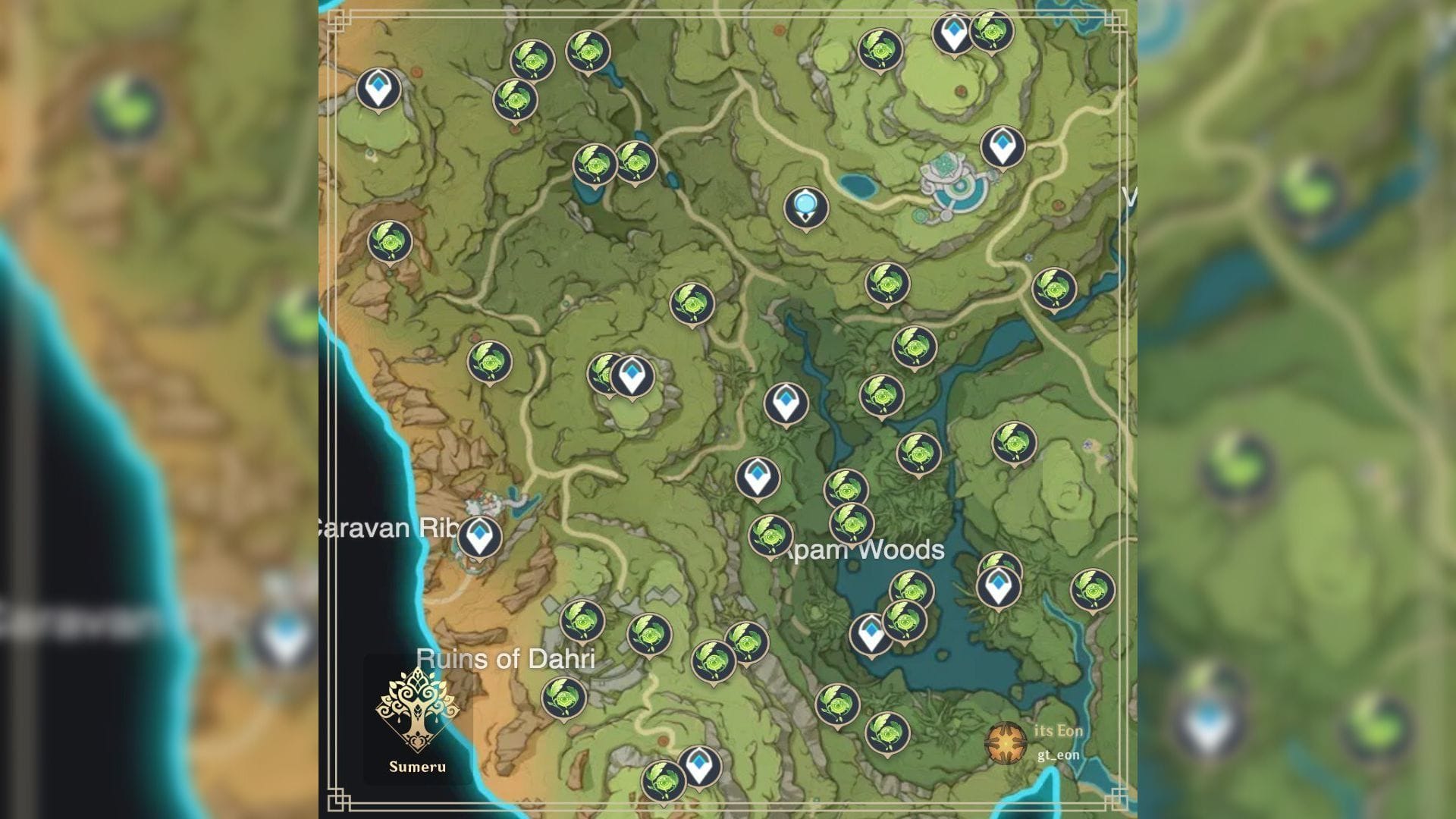 All 108 Genshin Impact Dendroculus locations in Sumeru (version 3.0)