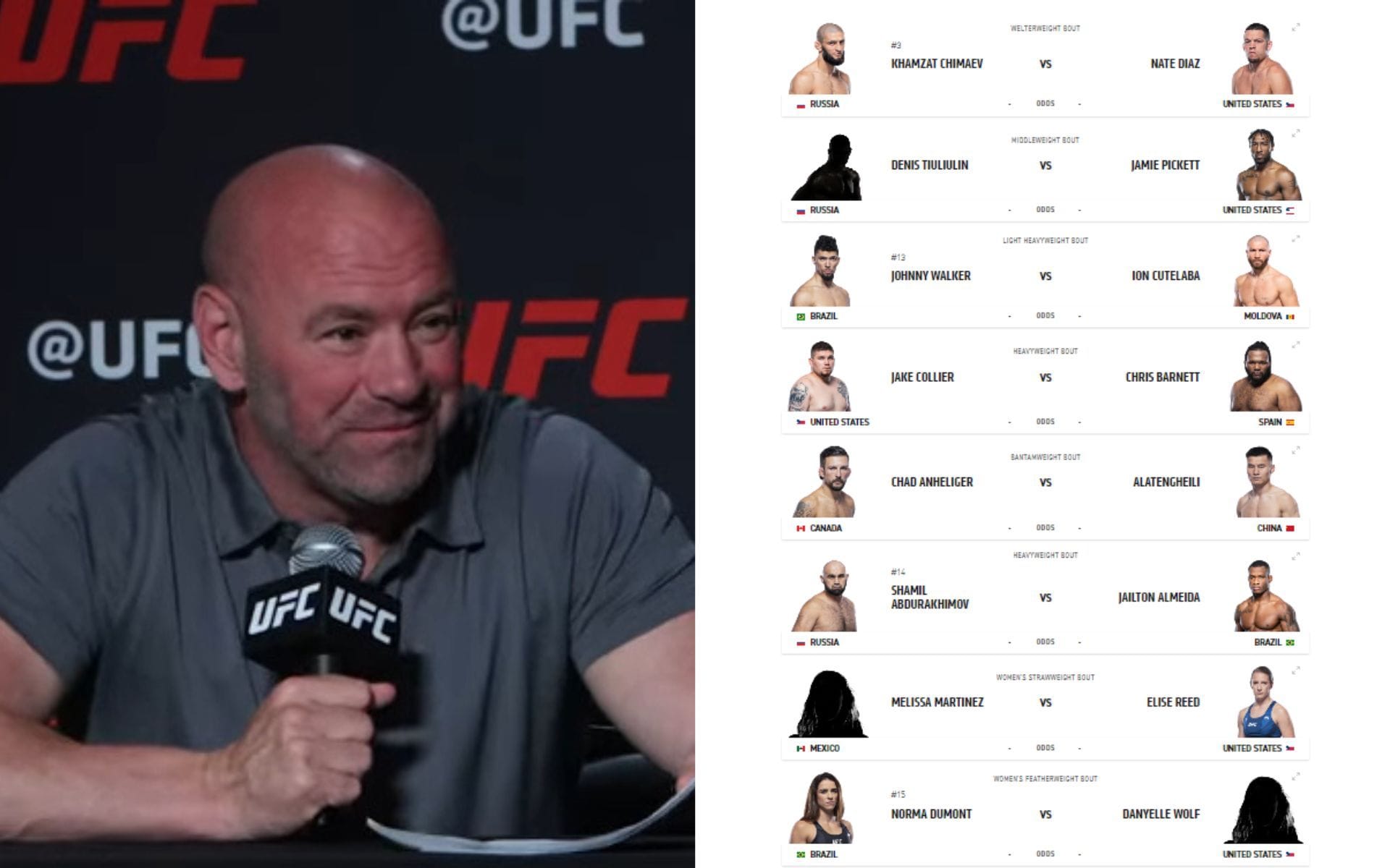 Dana White promises to add a "few more fights" to lackluster UFC 279 ...