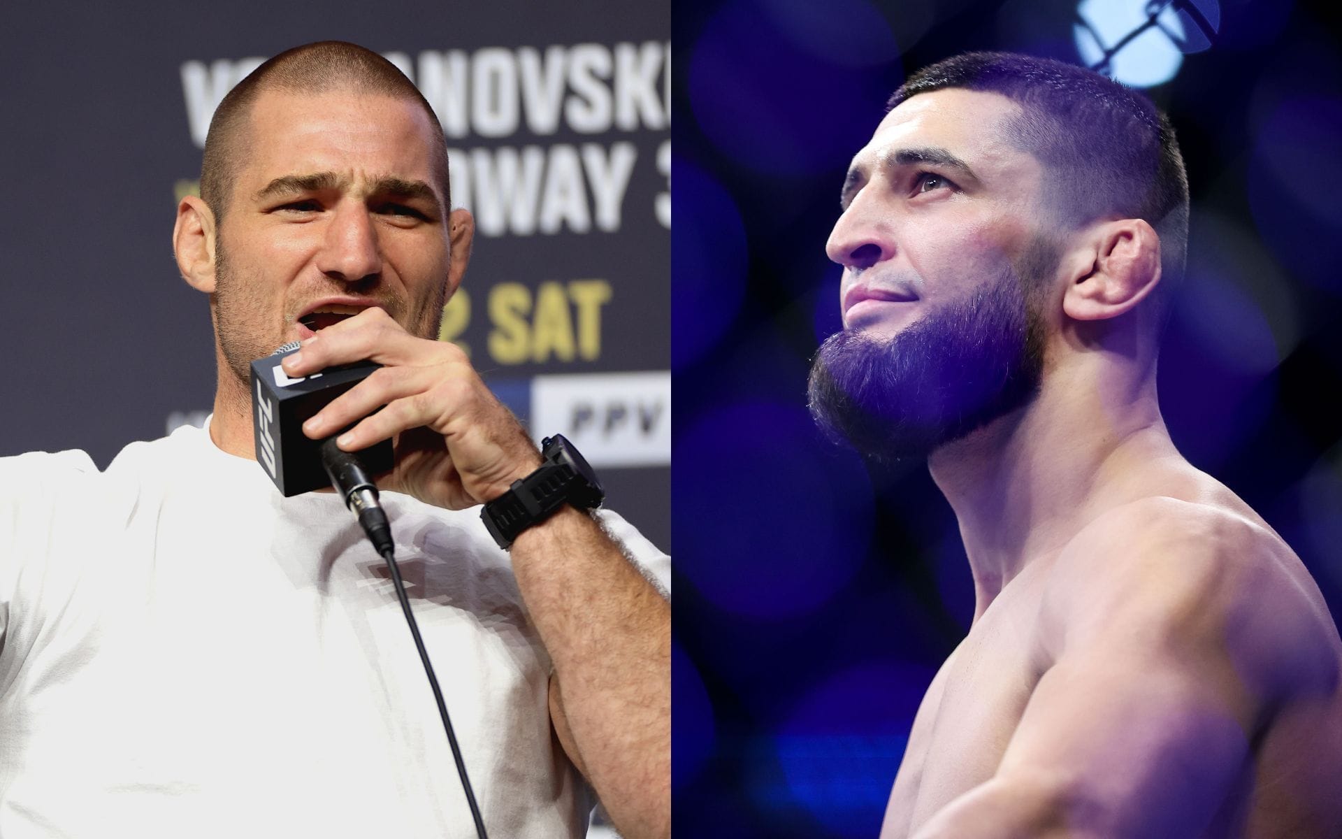 Sean Strickland begs Khamzat Chimaev "don't hurt people" during a ...