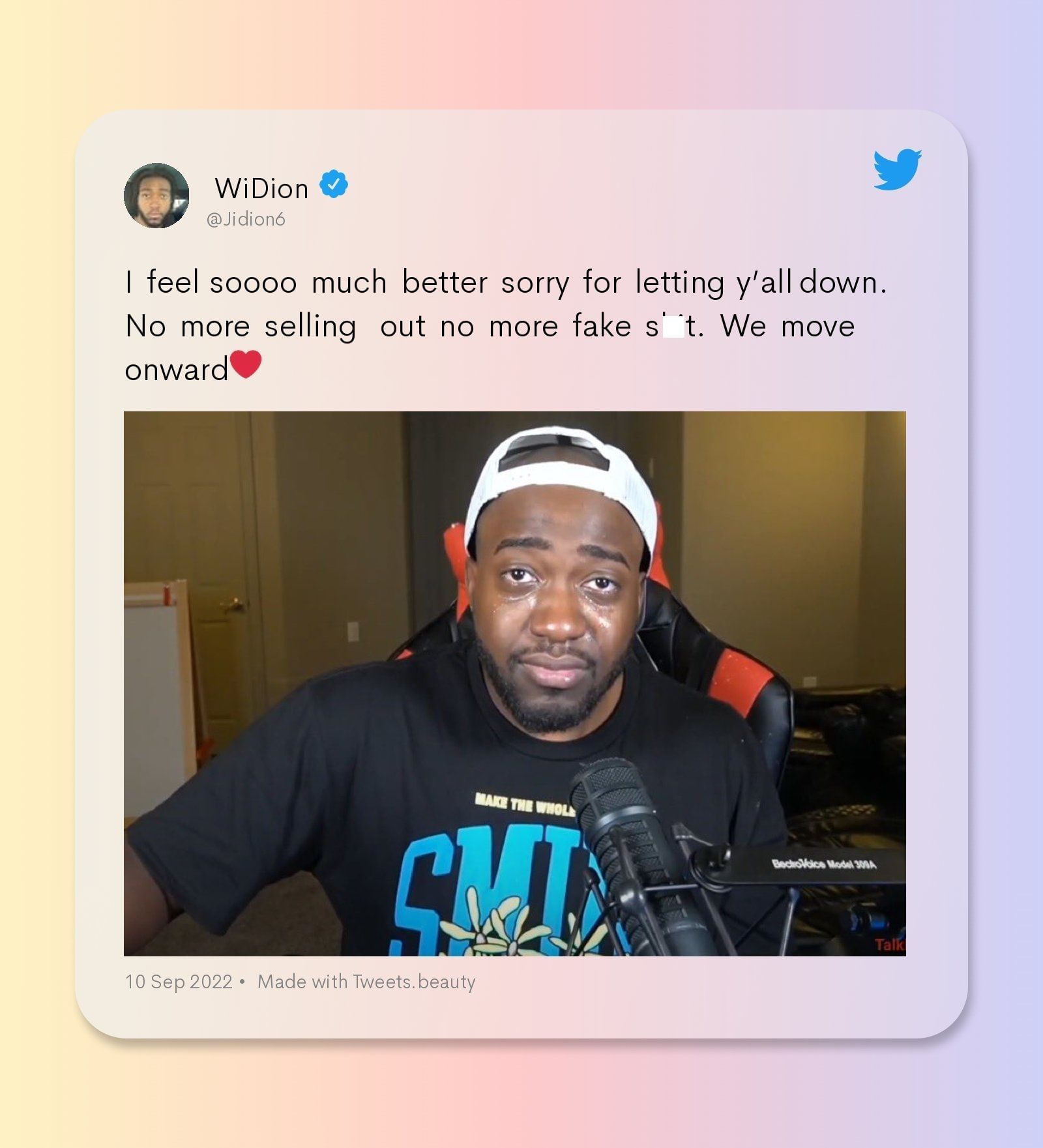 “I’m compromising my morals”- YouTuber JiDion breaks down during ...