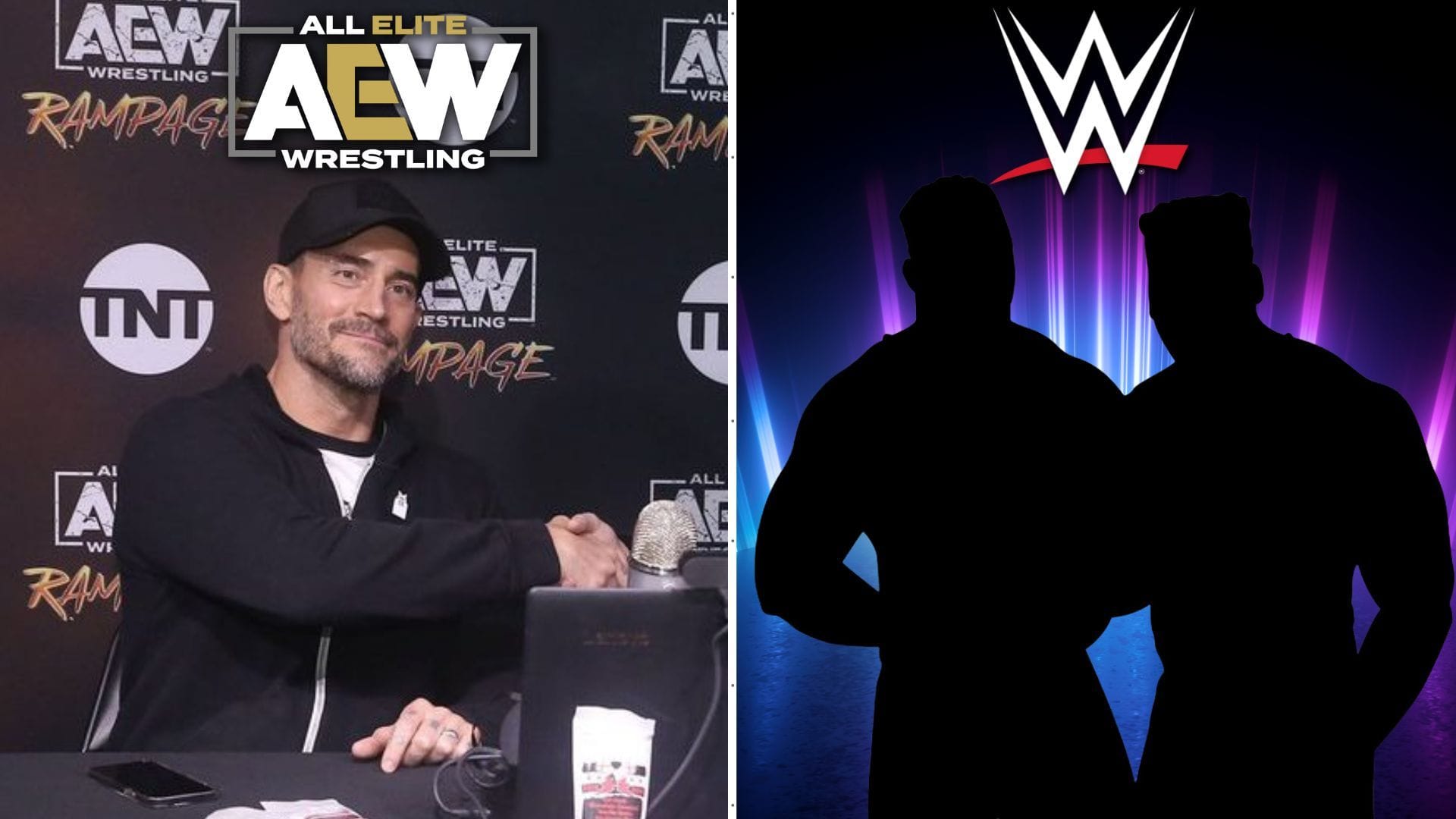 Edris Enofe and Malik Blade parodies CM Punk's post-AEW All Out media scrum