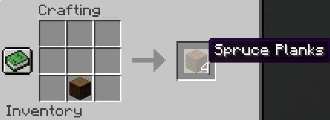 Spruce Log Block in Minecraft