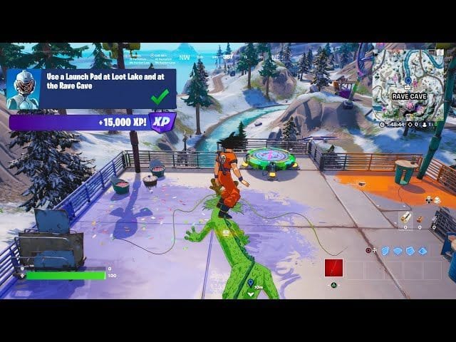 Fortnite: How to use a Launch Pad at Loot Lake and at the Rave Cave