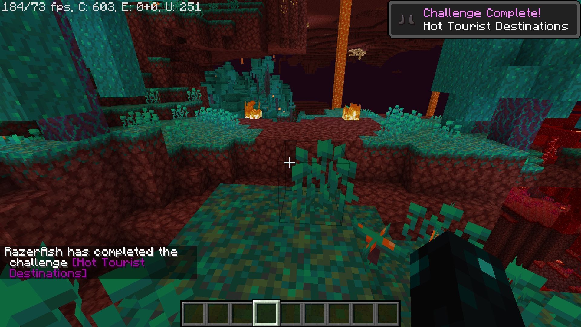 How to easily get 'Hot Tourist Destinations' advancement in Minecraft?