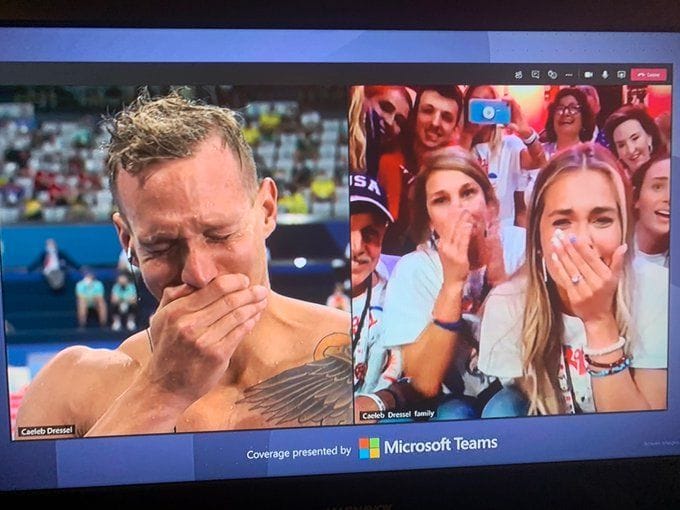 Why was Caeleb Dressel crying during his win at the Tokyo Olympics in 2021?