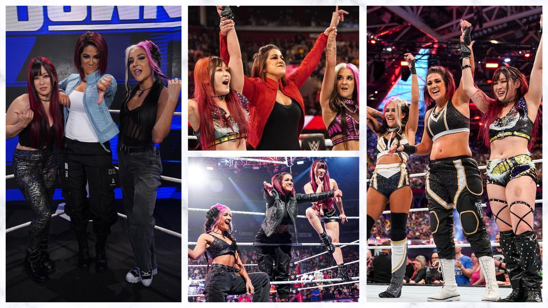 Bayley's faction member calls out "paper champions" ahead of title ...