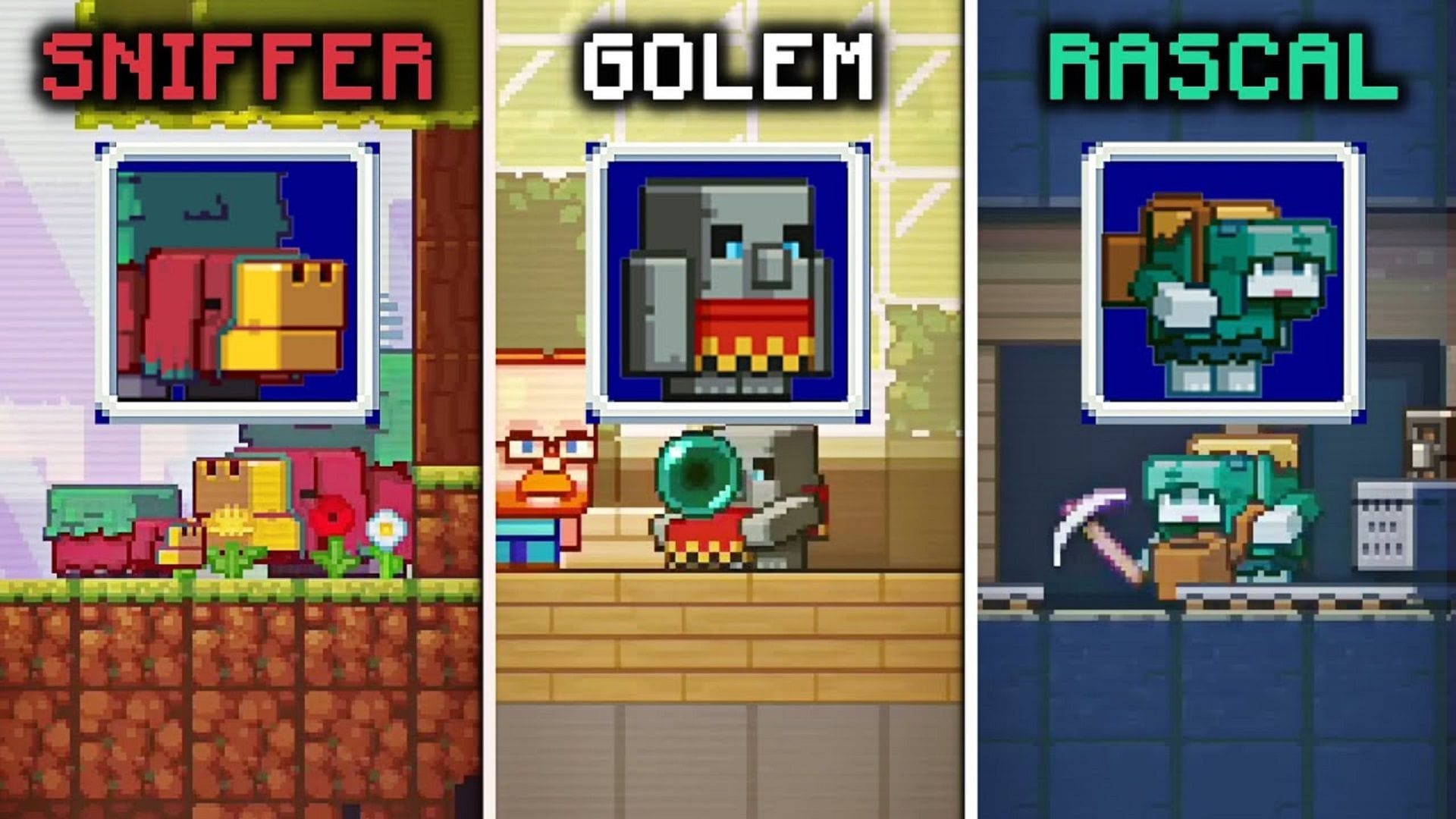 Sniffer, Rascal, and Tuff Golem in Minecraft Mob Vote 2022: All you ...