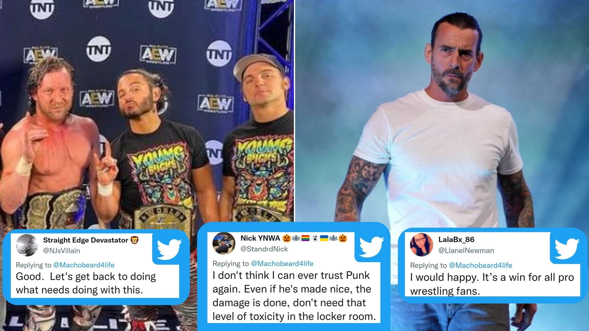Twitter wants CM Punk and The Elite to return on AEW Dynamite to counter Triple H's signing ...