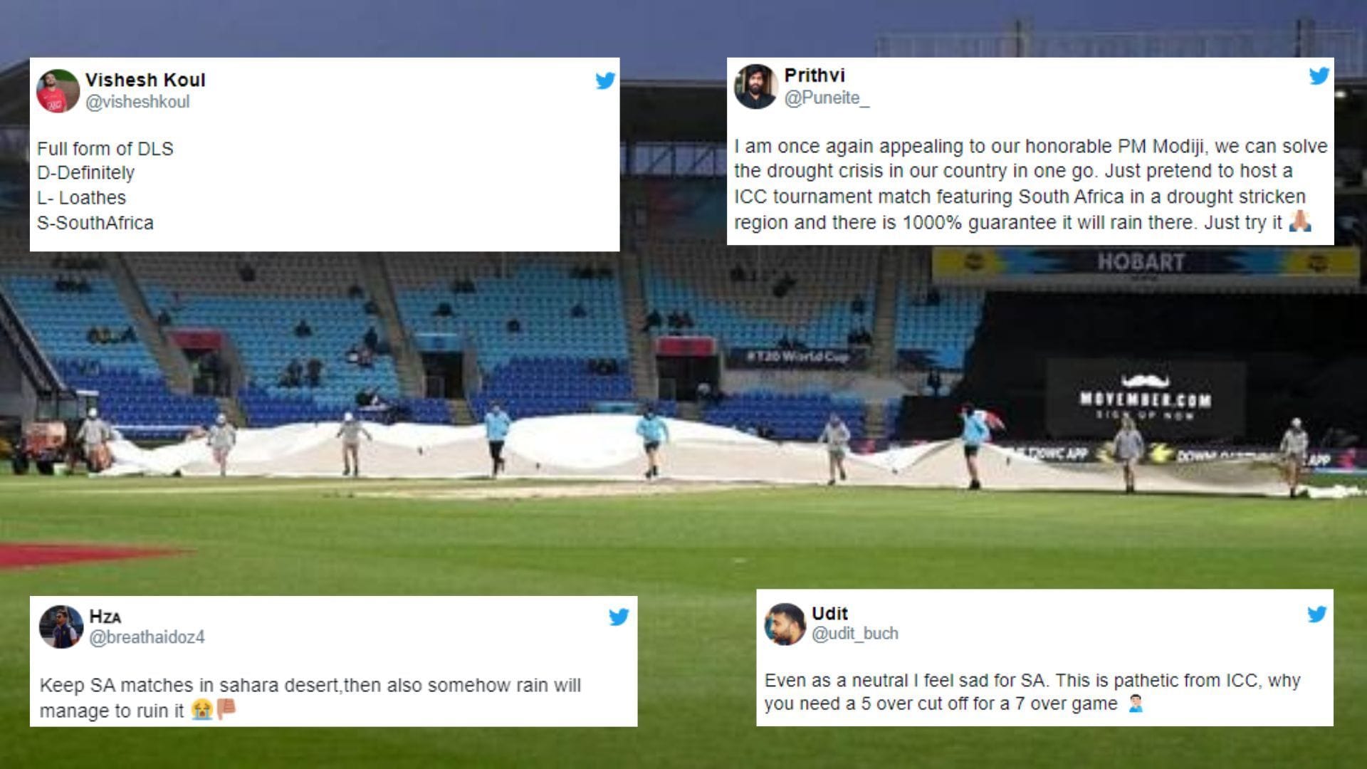"South Africa and rain is a match made in hell" - Fans slam ICC as ...