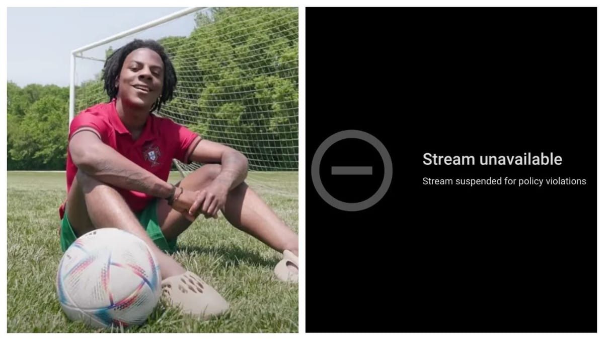 IShowSpeed's stream gets copyright strike while watching football match ...