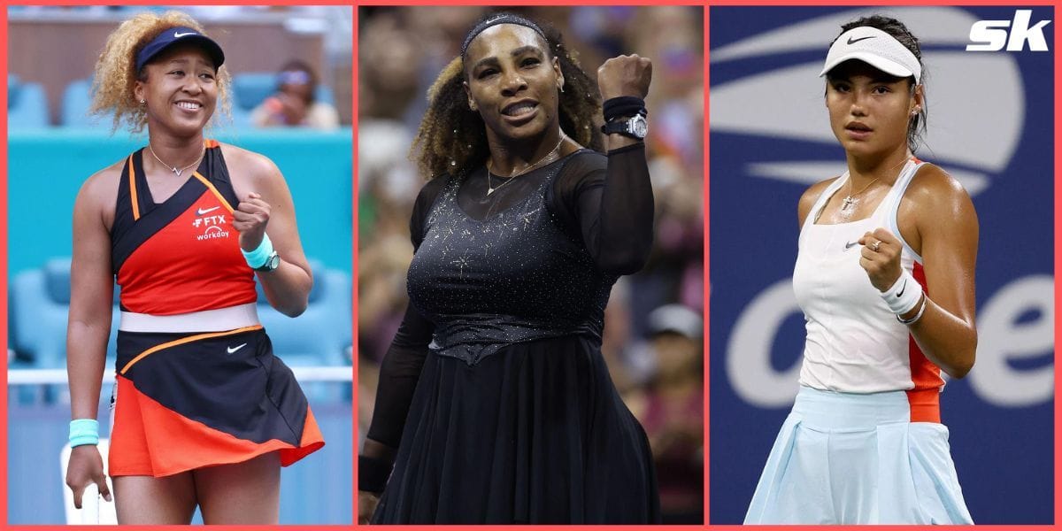 Serena Williams, Naomi Osaka, and Emma Raducanu ranked among the most ...