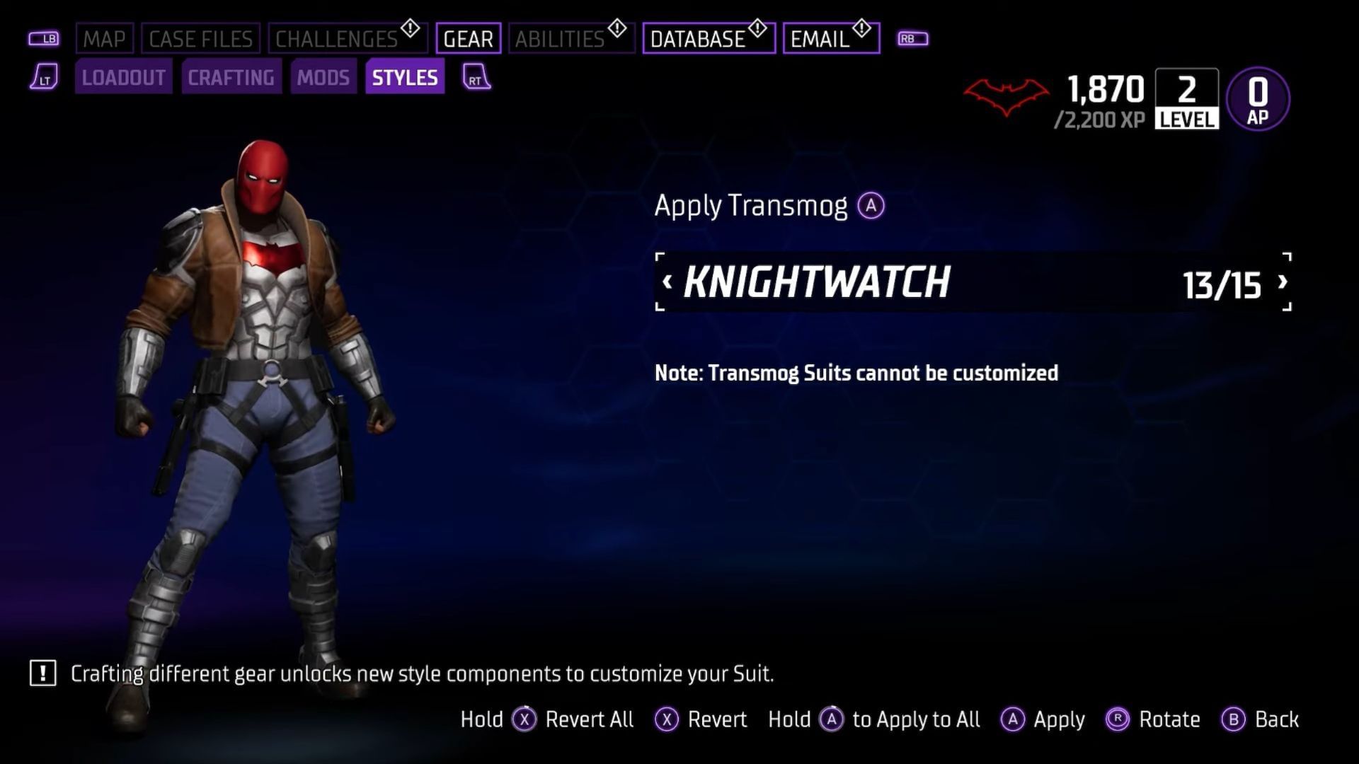 All Red Hood suits in Gotham Knights ranked
