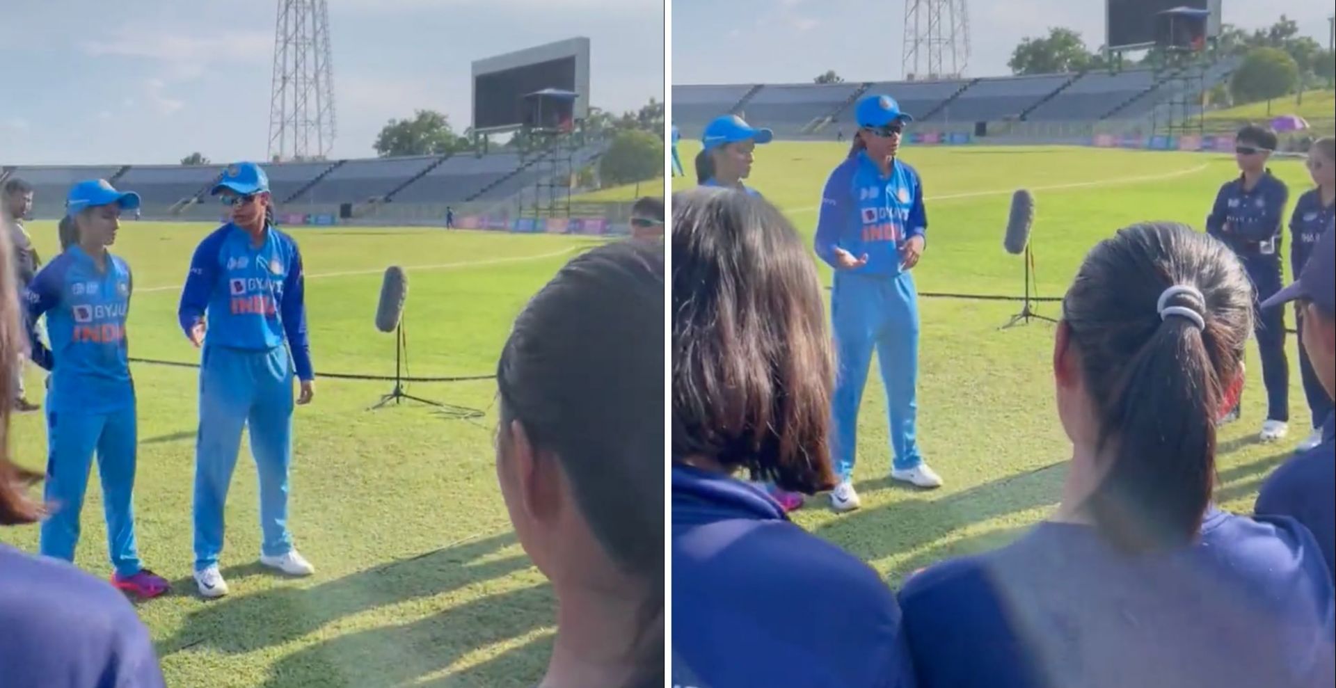 [Watch] Smriti Mandhana shares batting tips with Thailand Women players