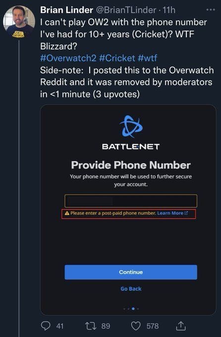 Overwatch 2 Phone Number Already in Use error: How to fix, possible ...