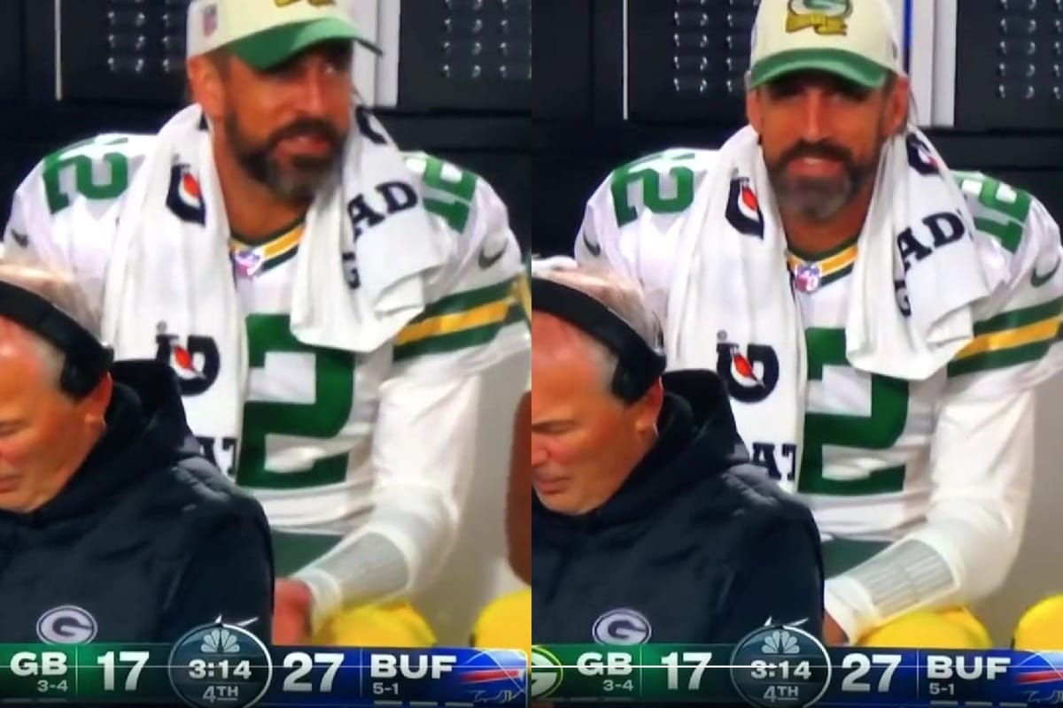 “Why’s he on the sideline laughing?” – NFL fans rip Aaron Rodgers ...