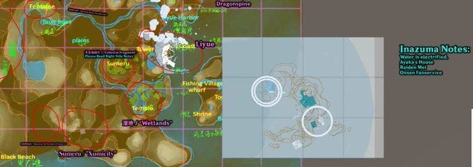 Leaked Genshin Impact Closed Beta map shows early-stage of all 7 nations