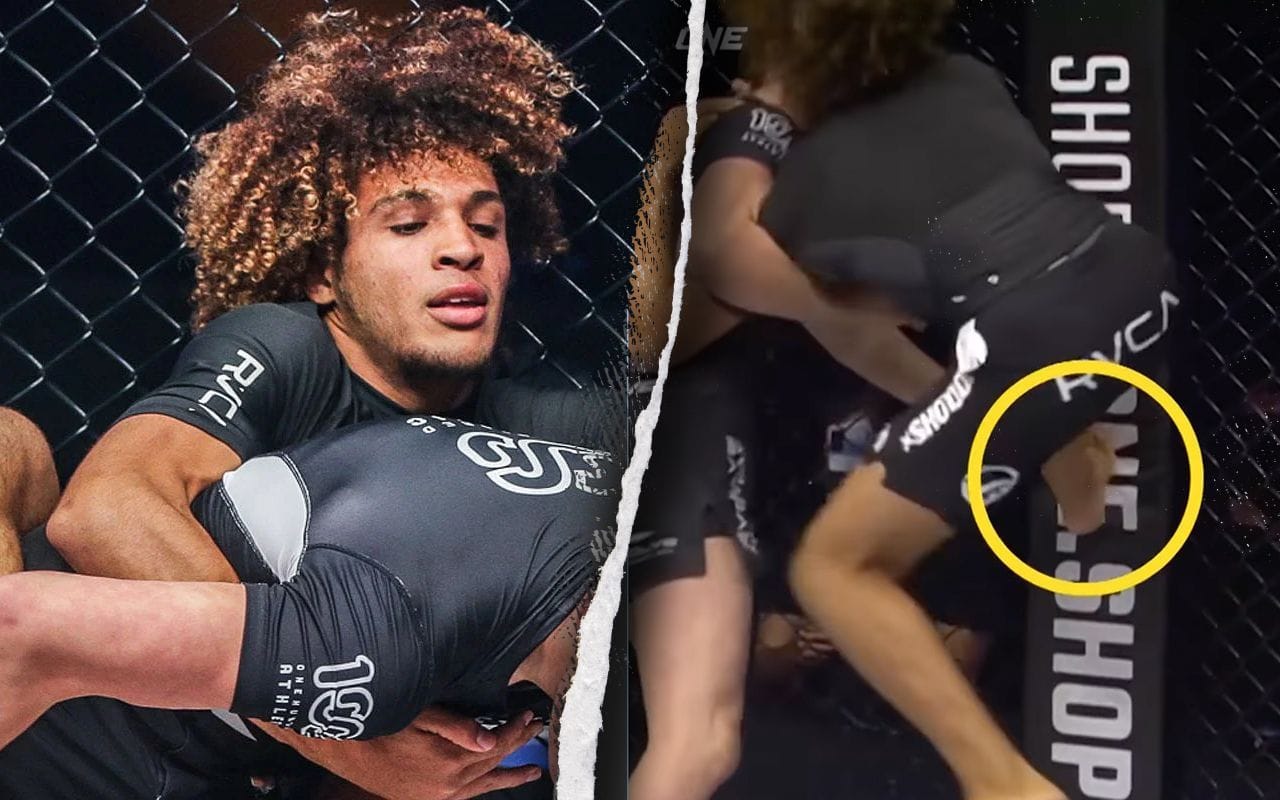 Kade Ruotolo kick-jumps off circle wall to take Shinya Aoki’s back in ...