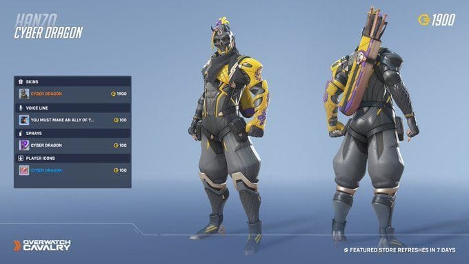 Hanzo’s cyber dragon skin no longer in his hero gallery. Will it ever ...